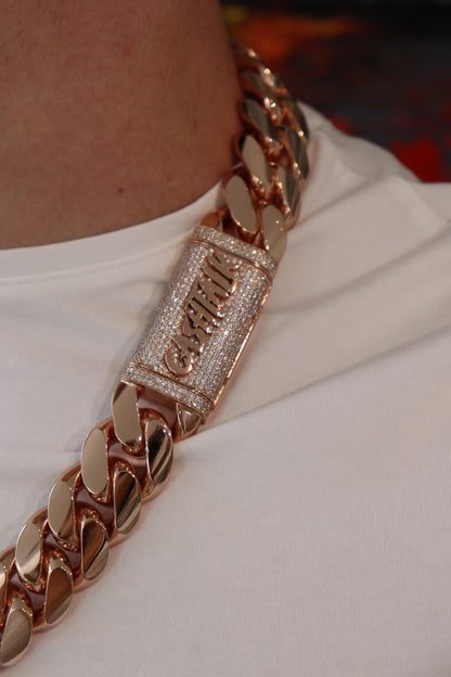24MM Miami Cuban Link Chain – Premium 14k Gold Over .999 Silver + VVS1 ...
